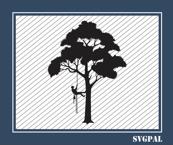 Tree Arborist SVG File for Cricut. Tree Dxf Vinyl Cutting File - Tree ...