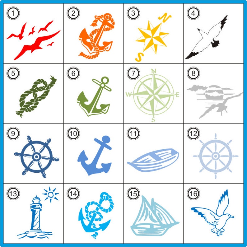 Nautical Clipart SVG Cricut Cutting Laser Engraving Nautical - Etsy