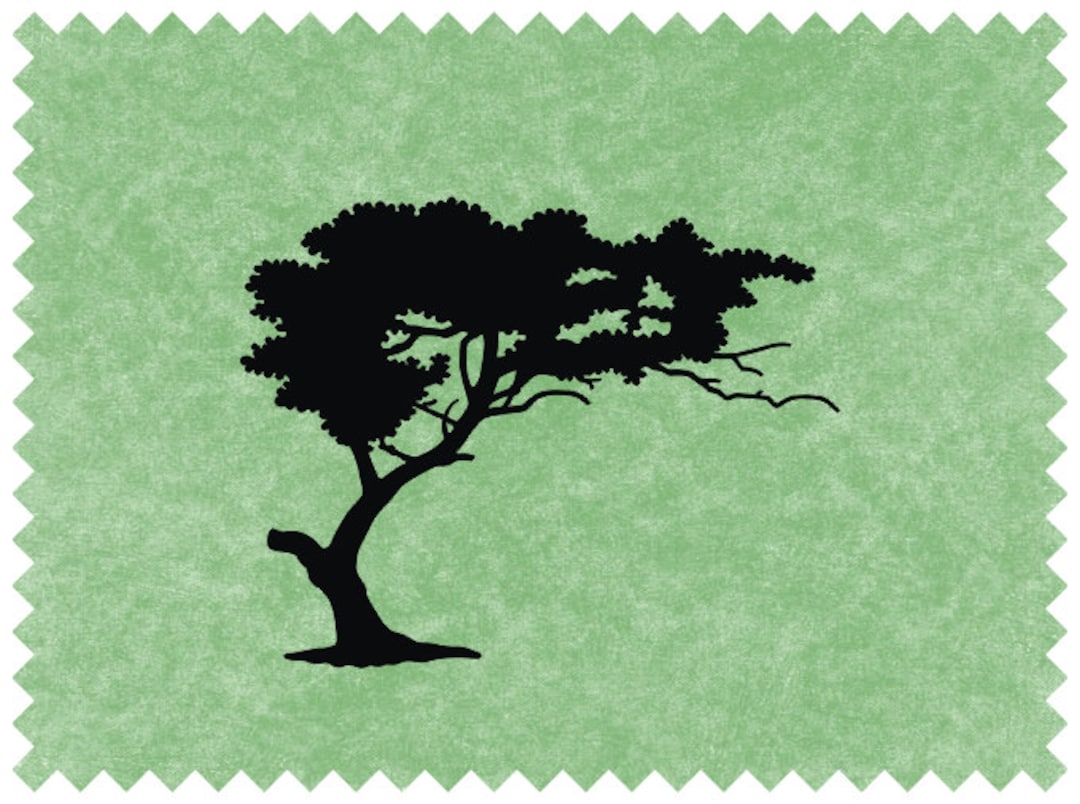 Windswept Tree Clipart, Digital Instant Download, Tree SVG File, Tree ...