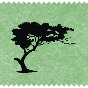 Windswept Tree Clipart, Digital Instant Download, Tree SVG File, Tree ...