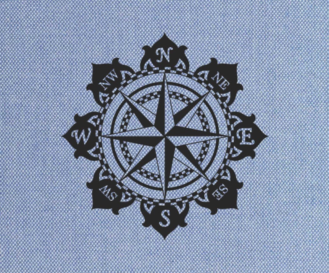 SVG Compass Rose Clipart Cricut Compass Design Cameo Compass Rose PNG ...