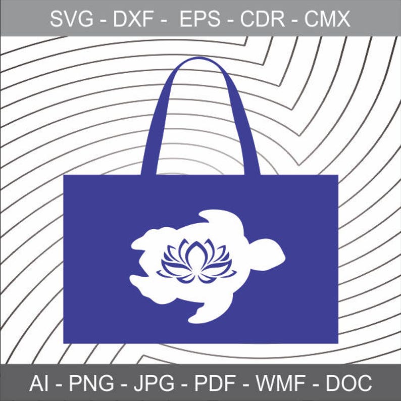 Friendly Turtle Design With Lotus Flower Turtle SVG File - Etsy