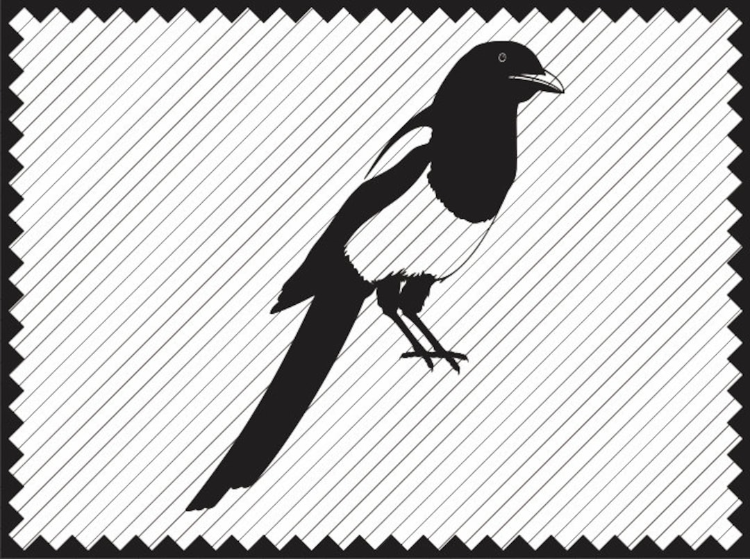 SVG Magpie Clipart Cricut Magpie Drawing for Laser Cutting and ...