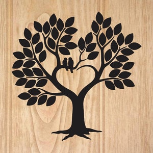 55 Leaves Wedding Tree Guestbook SVG Clipart Tree With 55 Leaves ...