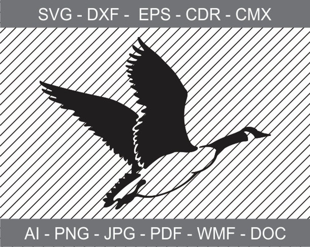Canadian Goose - Svg - Ai -dxf - Cdr - Pat - Jpeg - Png -pdf -wmf -docx ...