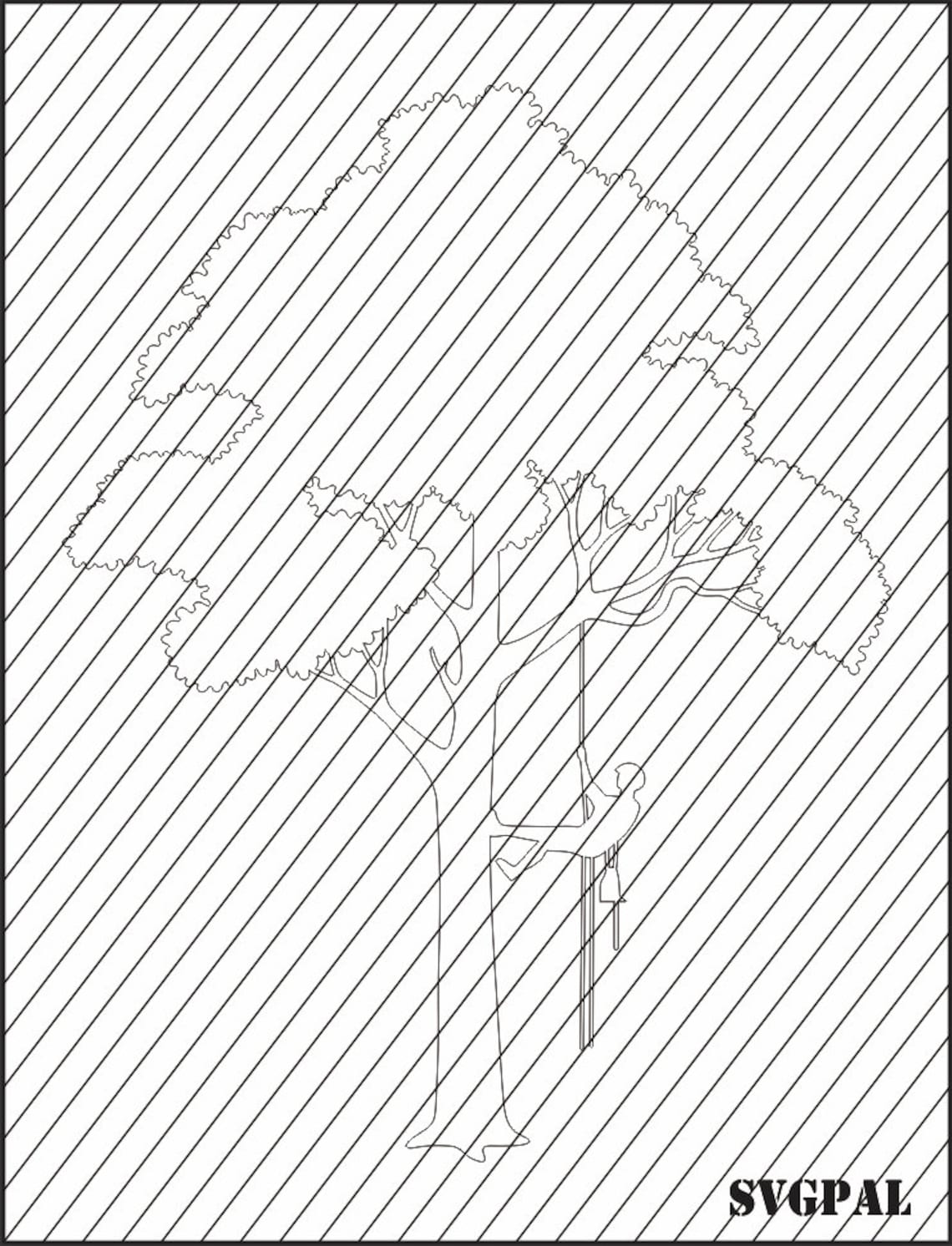 Tree Services SVG File for Cricut. Tree Dxf Vinyl Cutting File - Tree ...