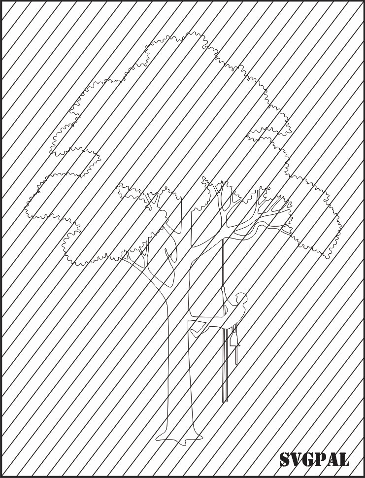 Tree Services SVG File for Cricut. Tree Dxf Vinyl Cutting File - Tree ...