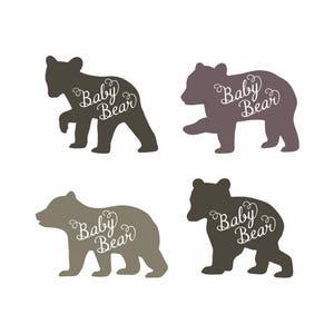 Baby Bear Design - Cricut File - Iron on Transfer File - Laser Cutting ...