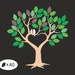 40 Leaves Wedding Tree Guestbook SVG Clipart Tree With 40 Leaves ...
