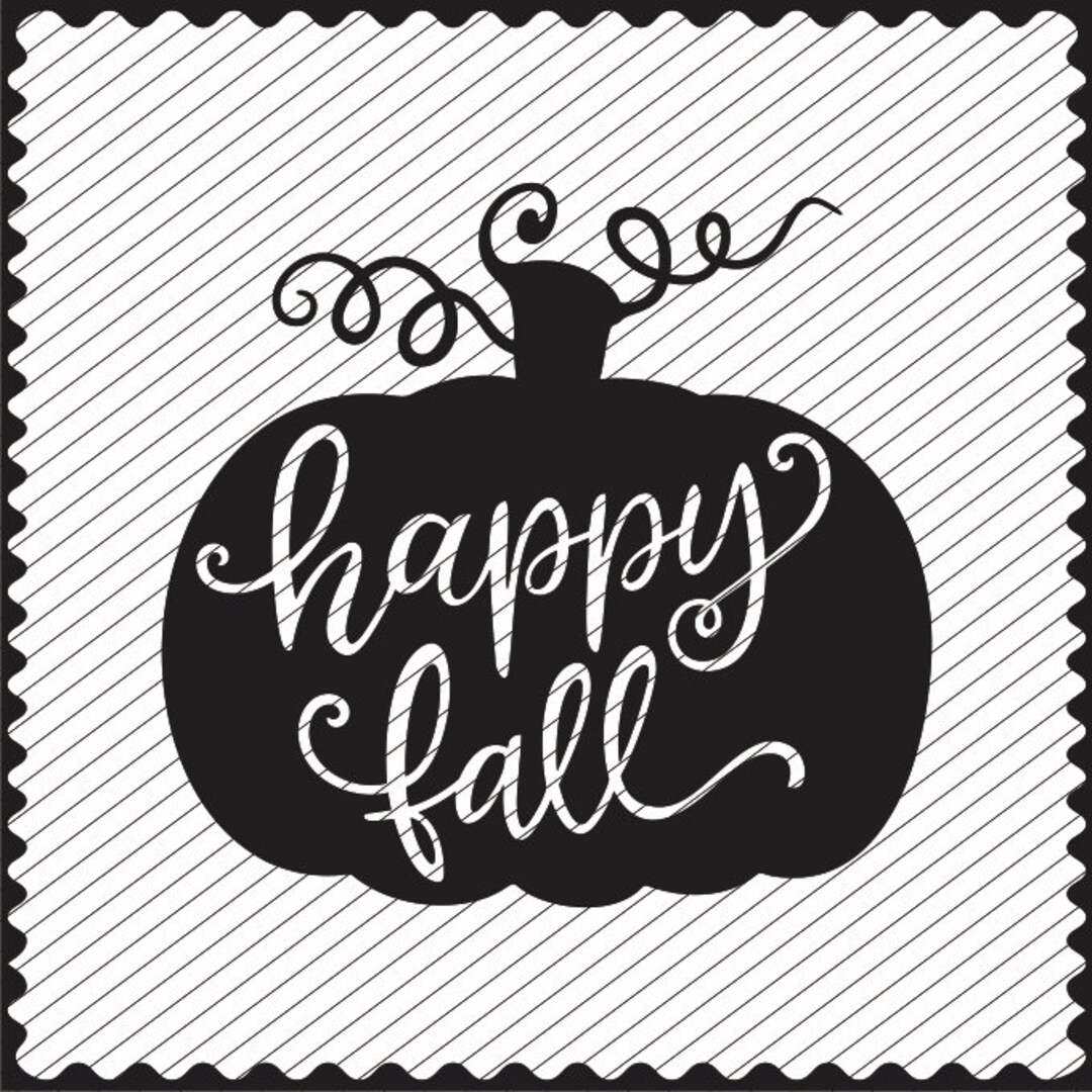 Happy Fall Pumpkin Clipart - Happy Fall Decor File - Cricut File ...