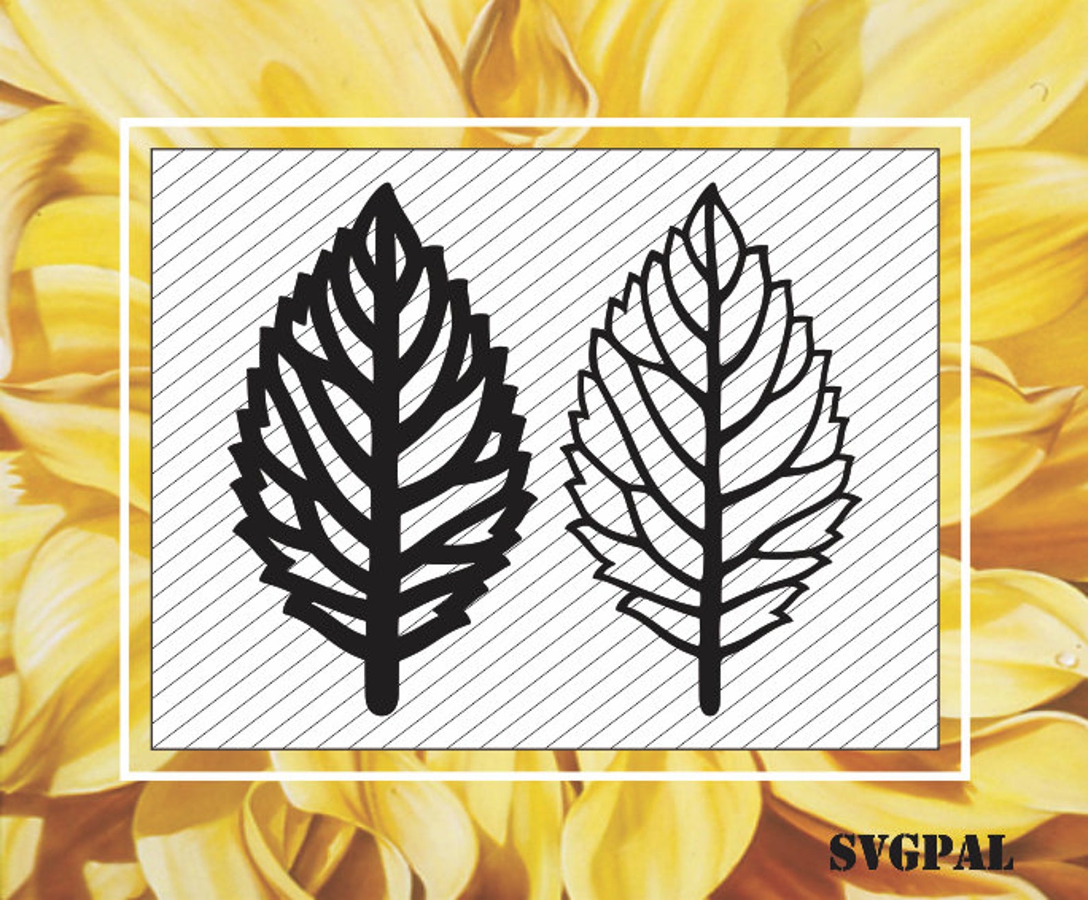 Rose Leaf SVG Cricut Paper Flower Leaves Design Clipart Cameo | Etsy