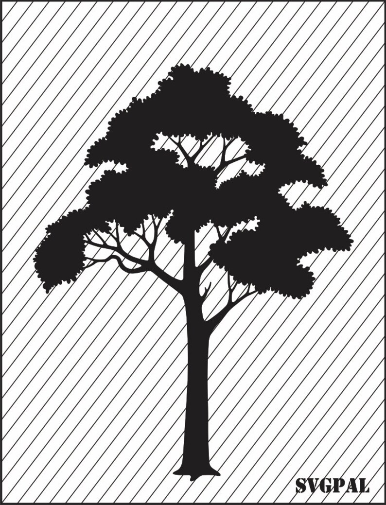 SVG Tree File for Cricut. Tree Dxf Vinyl Cutting File Tree | Etsy