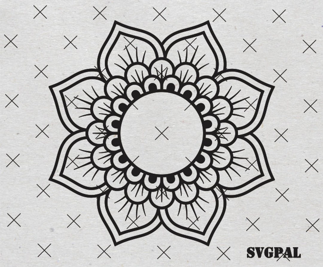 FREE Customization Mandala for Monograms SVG Flower Monogram Clipart ...
