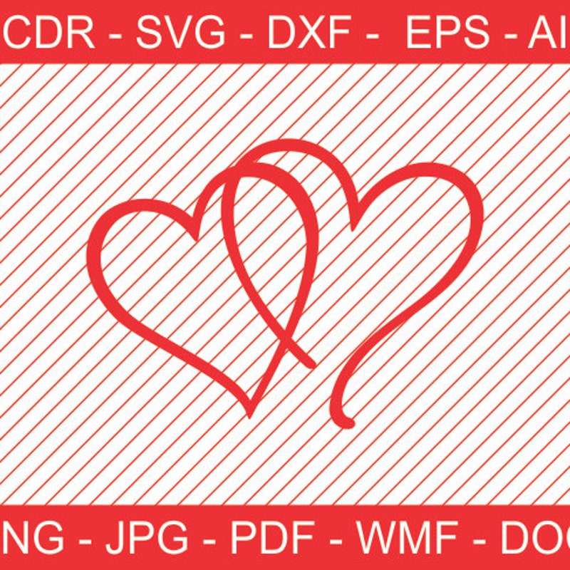 Two Hearts Svg - Etsy