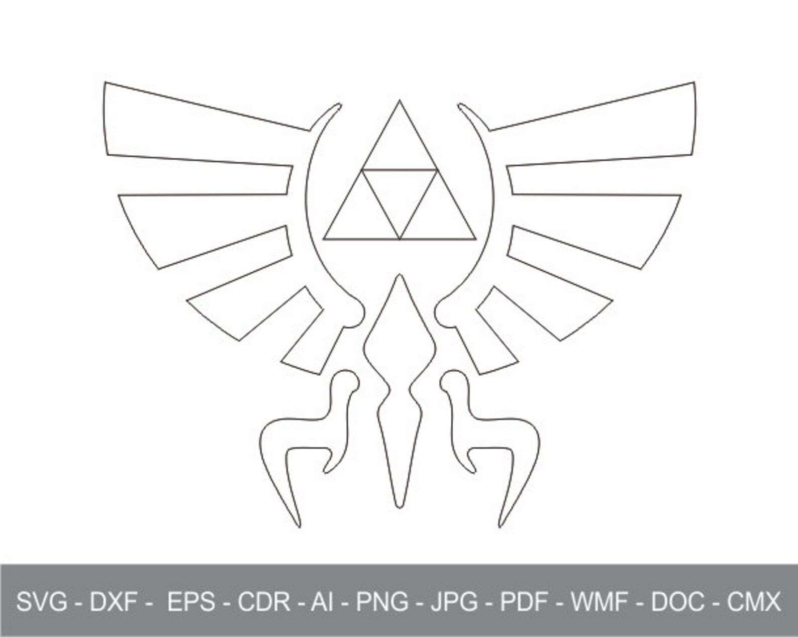 Zelda Triforce of Hyrule iron on Transfer cricut File - Etsy