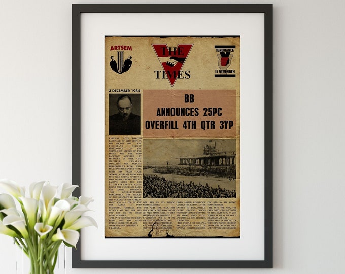 Map of the World George Orwell 1984 Vintage Style Map A3 | Etsy