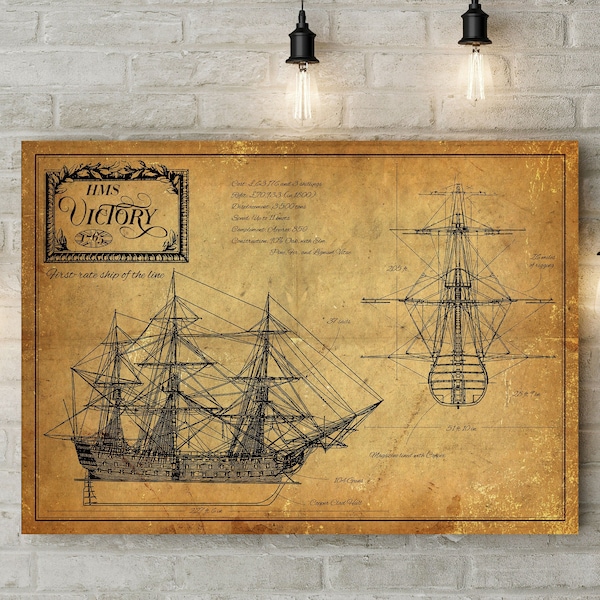 Hms Victory Print - Etsy
