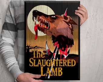American Werewolf in London the Slaughtered Lamb Pub Sign Replica A3 ...