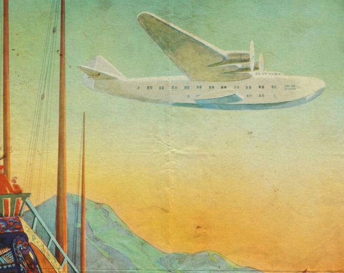 Retro Indiana Jones Lao Che Air Freight Shanghai Vintage A4 A3 A2 ...