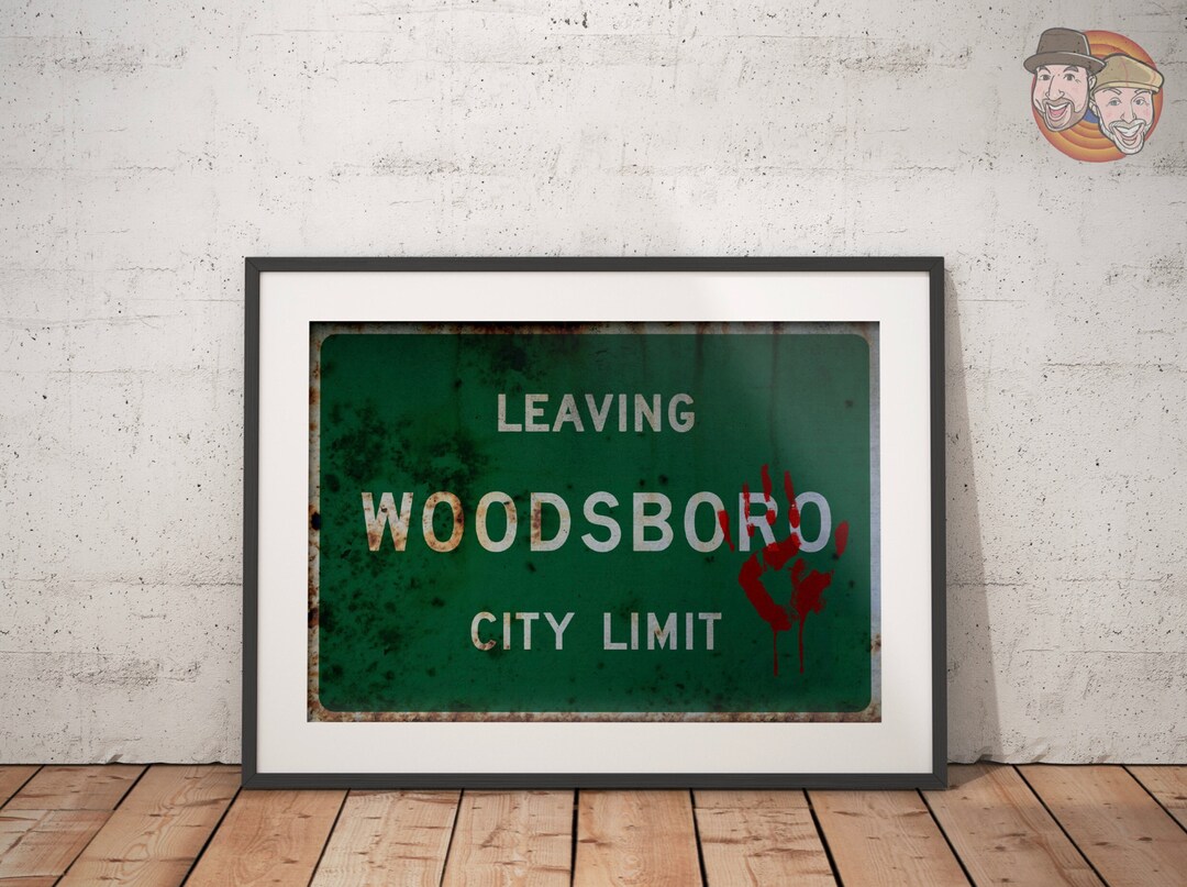 Scream Inspired - Leaving Woodsboro - Road Sign Prop Replica A4 A3 A2 ...