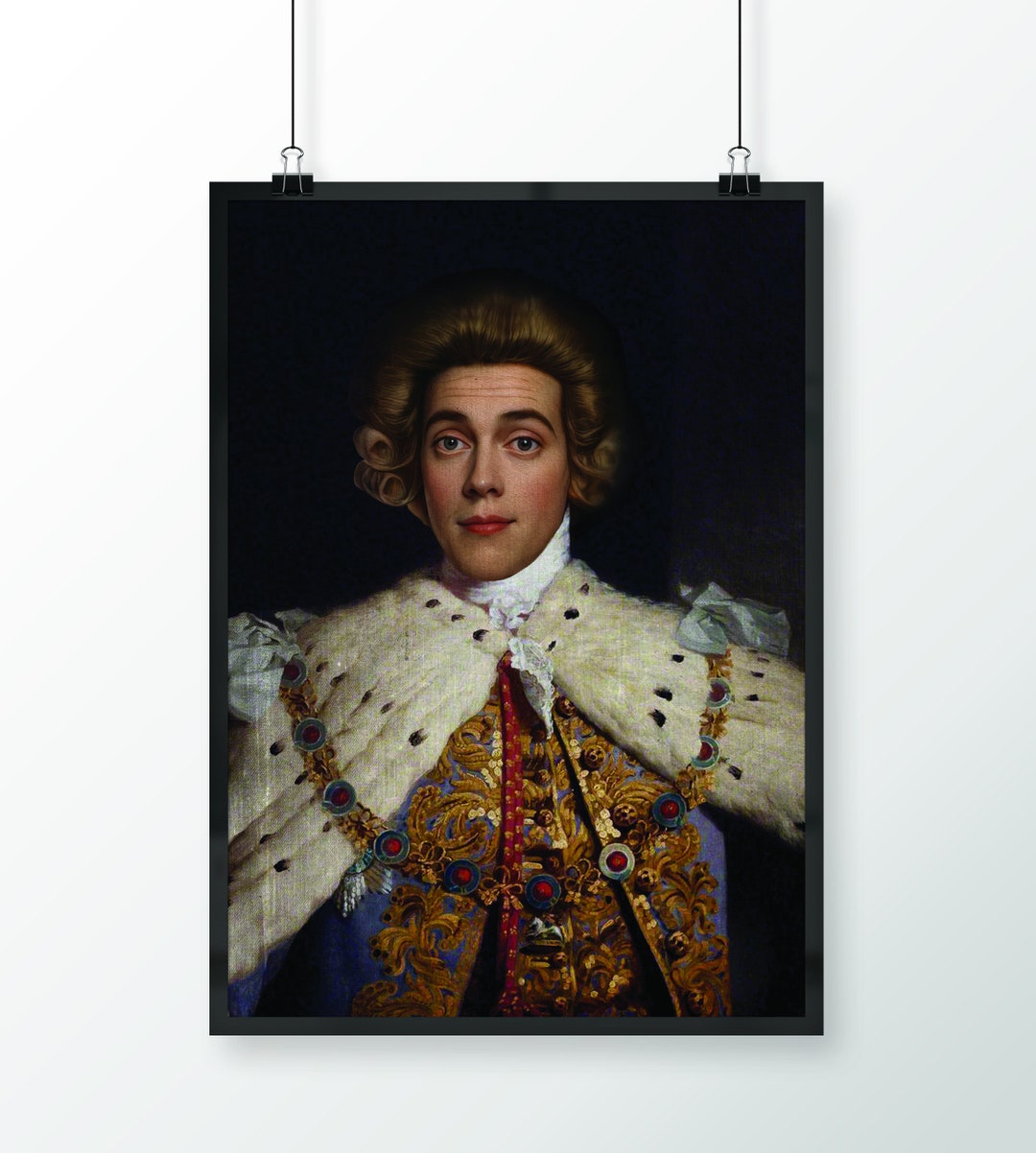 Blackadder III Inspired Prince George IV the Prince Regent Oil Portrait ...