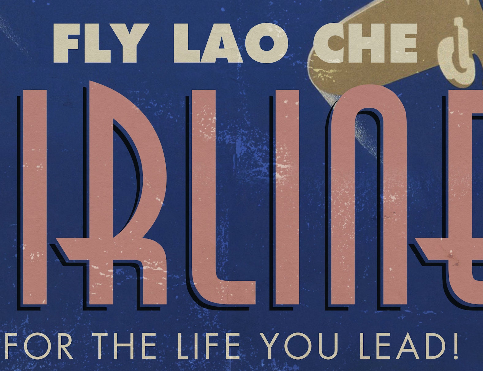 Indiana Jones Inspired Retro Look Fly Lao Che Airlines Vintage - Etsy UK