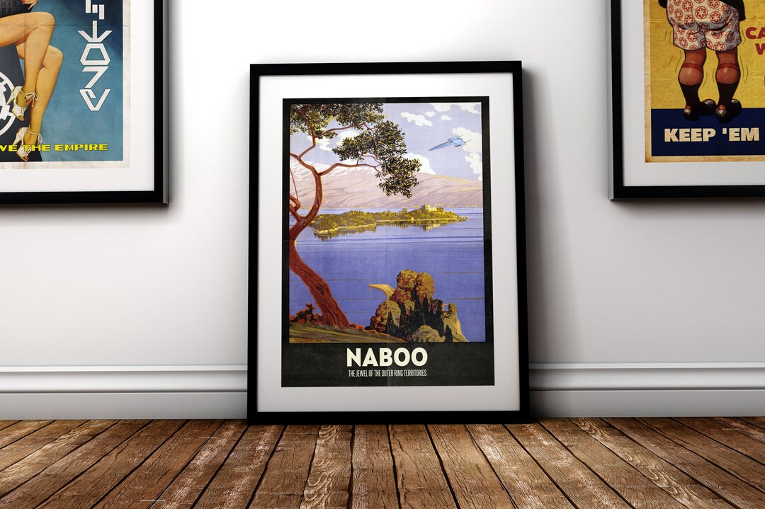 Retro Star Wars Inspired Visit Naboo Travel A2 A3 A4 + A6 Postcard ...