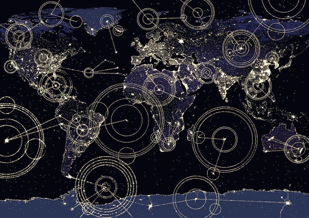 Ecumenopolis the Planet Wide City Theoretical Map A4 A3 A2 - Etsy