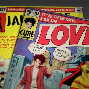 The Cure Inspired Pulp Comic Book Cover - Friday I'm in Love - A4 A3 A2 ...