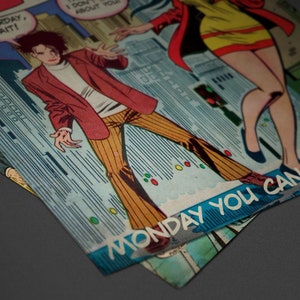 The Cure Inspired Pulp Comic Book Cover - Friday I'm in Love - A4 A3 A2 ...