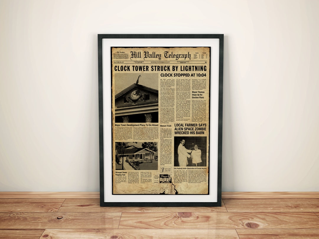 Back to the Future Inspired Hill Valley Telegraph Vintage Style ...