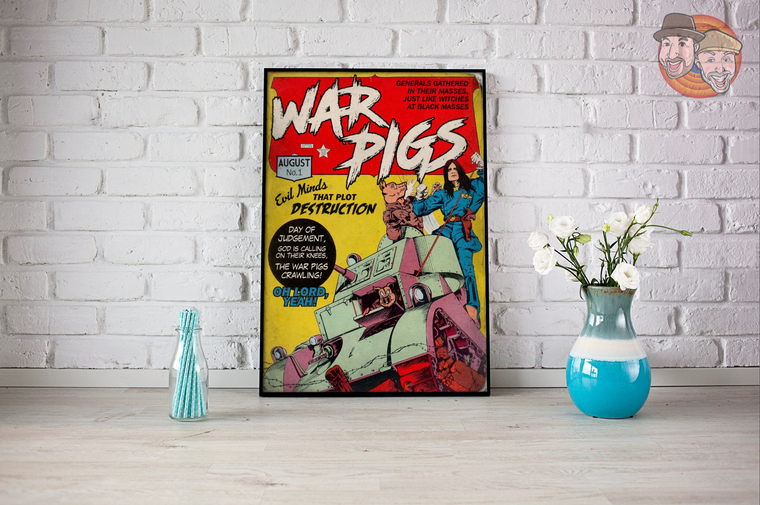 Black Sabbath Inspired Vintage Pulp Comic Book Cover Poster sold by ...