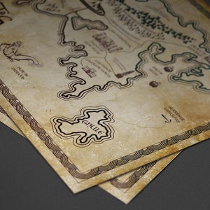 Vintage Style Map of the Ancient Lost City of Atlantis Available From ...