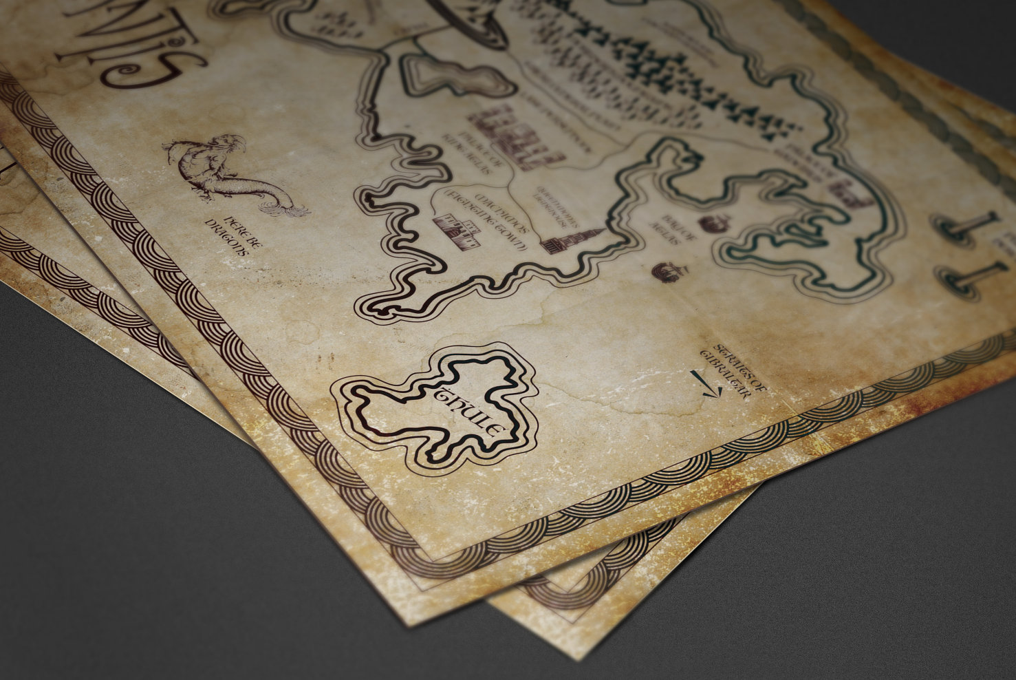 Vintage Style Map of the Ancient Lost City of Atlantis | Etsy