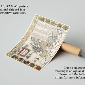 William Shakespeare Map Play Locations A Vintage Style Map With ...