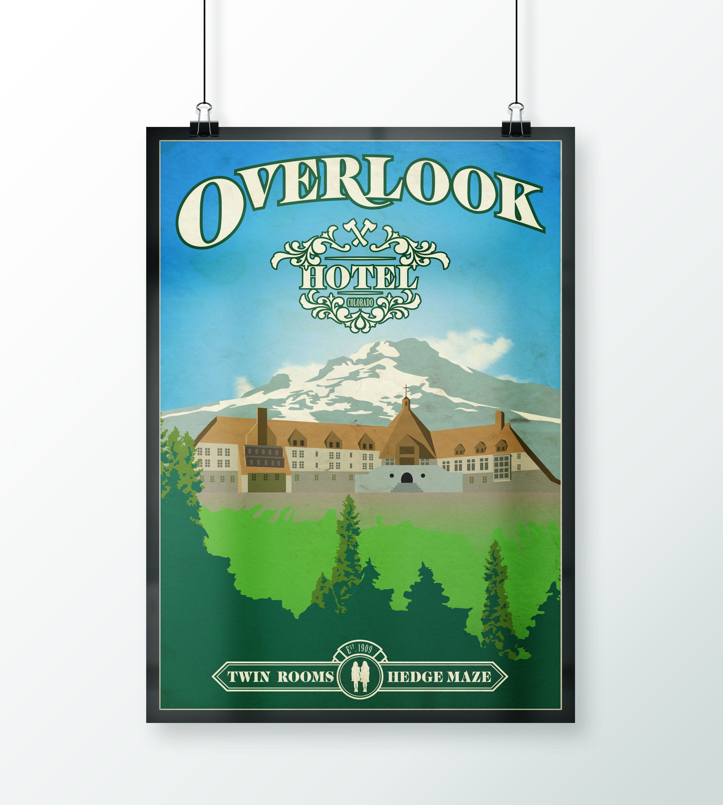 Vintage Style Overlook Hotel the Shining Inspired Holiday | Etsy