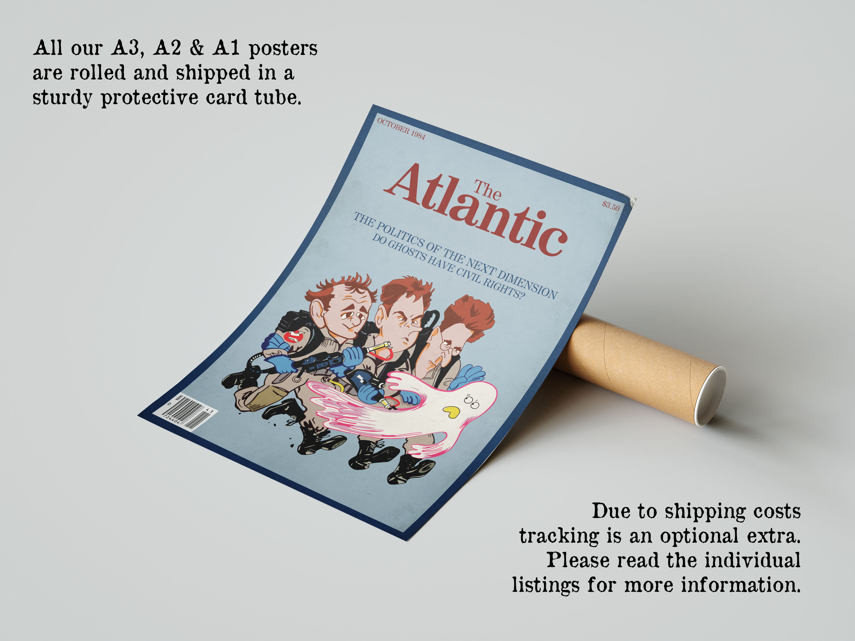 Retro 1984 Ghostbusters Inspired The Atlantic Movie Prop Magazine Cover ...