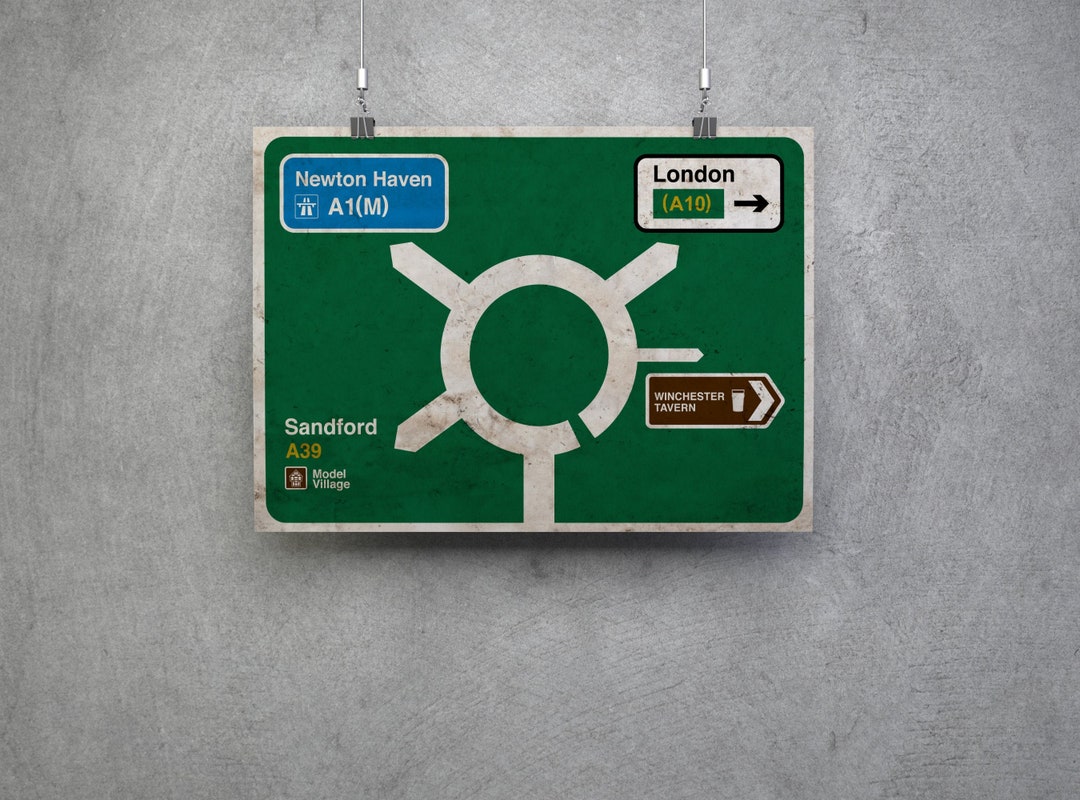 Cornetto Trilogy Inspired UK Road Sign Art Print or Metal Sign - Etsy UK