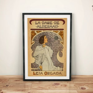 Princess Leia Art Nouveau Print: Star Wars Inspired Poster - Etsy