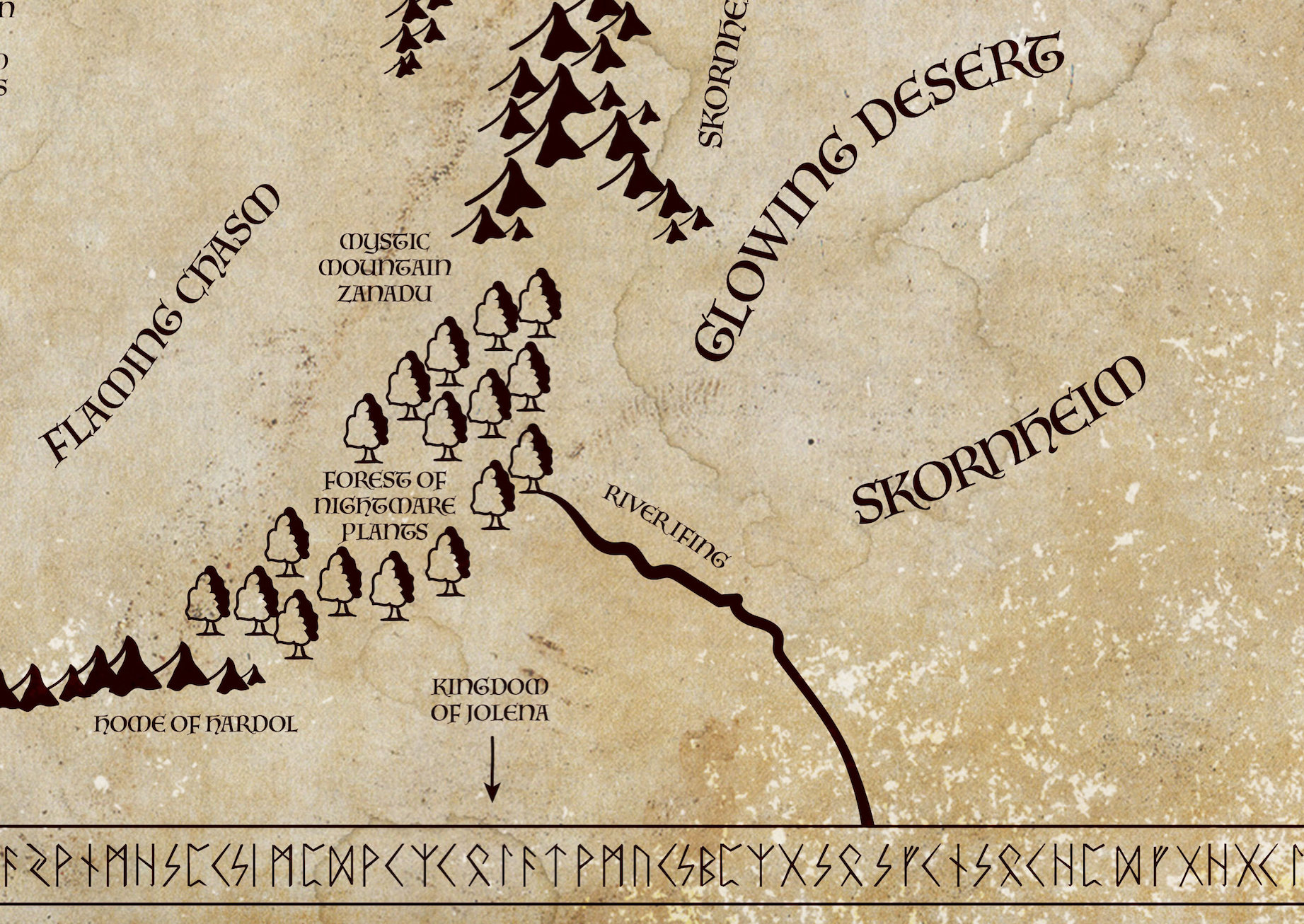 Asgard Map Print: Vintage Norse Mythology Art - Etsy