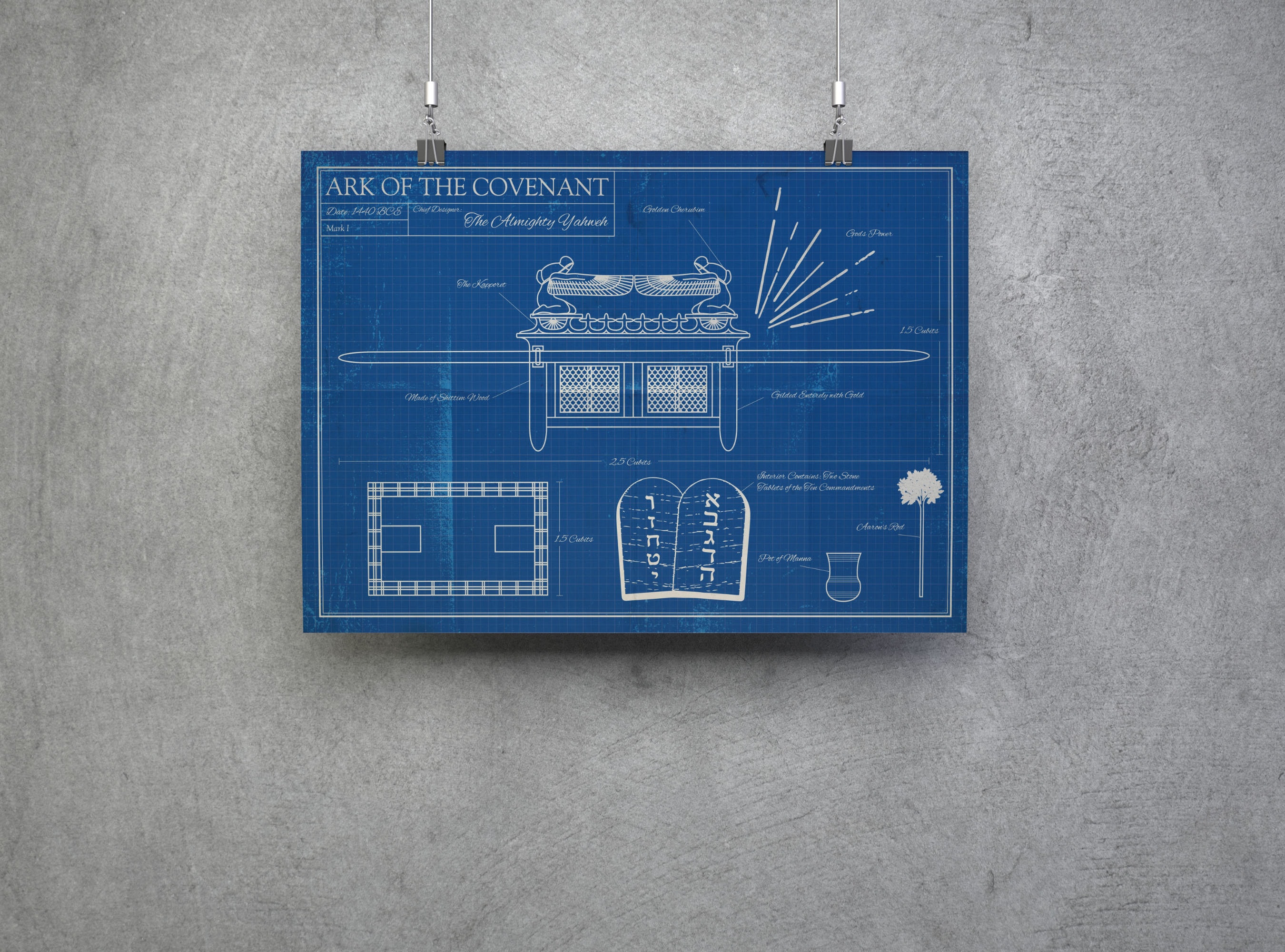 Indiana Jones Ark of the Covenant Blueprint Art Print - Etsy