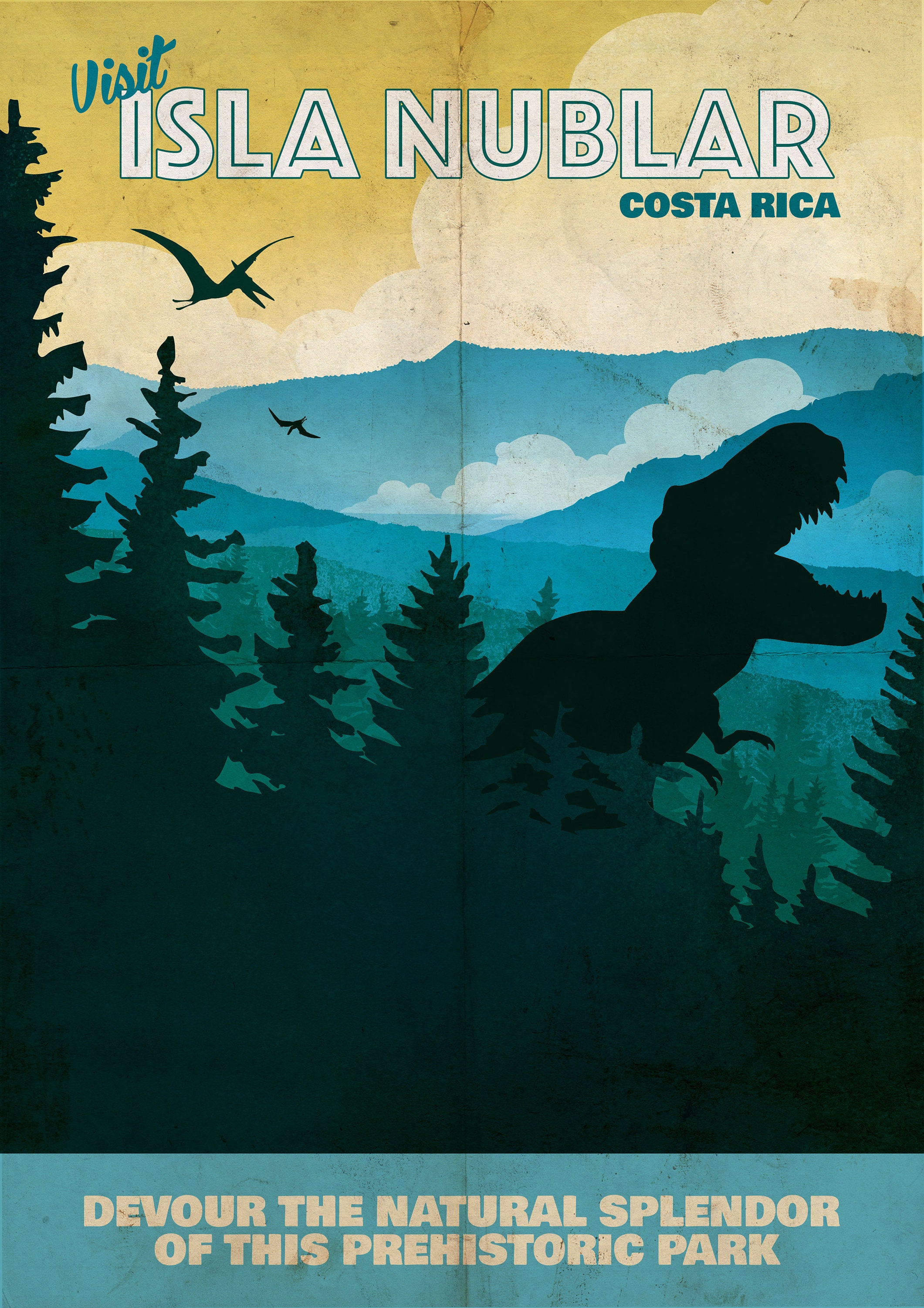 Visit Isla Nublar Jurassic Park Inspired Costa Rica National | Etsy