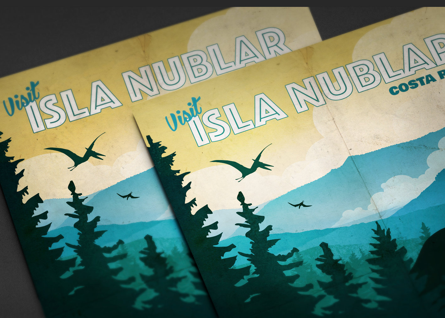 Isla Nublar Jurassic Park Inspired Vintage Travel Art Print - Etsy