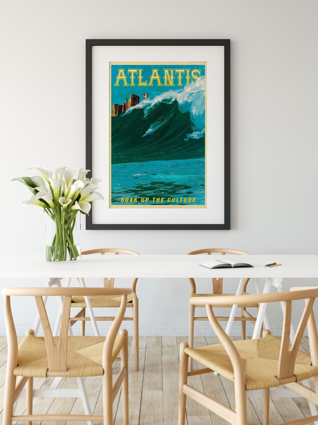 Vintage Style Visit Atlantis Art Print Soak up the Culture Available ...