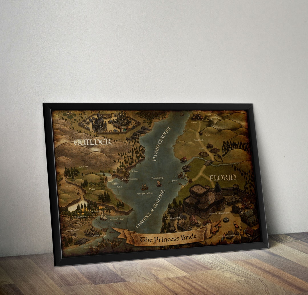 The Princess Bride Story Map - A William Goldman & Rob Reiner Inspired ...