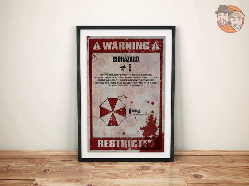 Resident Evil Inspired Warning Umbrella Biohazard - Etsy