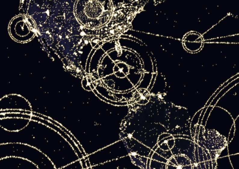 Ecumenopolis The Planet wide City Theoretical Map A4 A3 A2 | Etsy