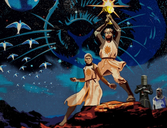 Monty Python Inspired Star Wars Mashup A4 A3 A2 A1 Art Print | Etsy