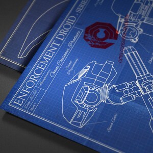 Robocop ED-209 Blueprint Art Print: OCP Enforcement Droid - Etsy