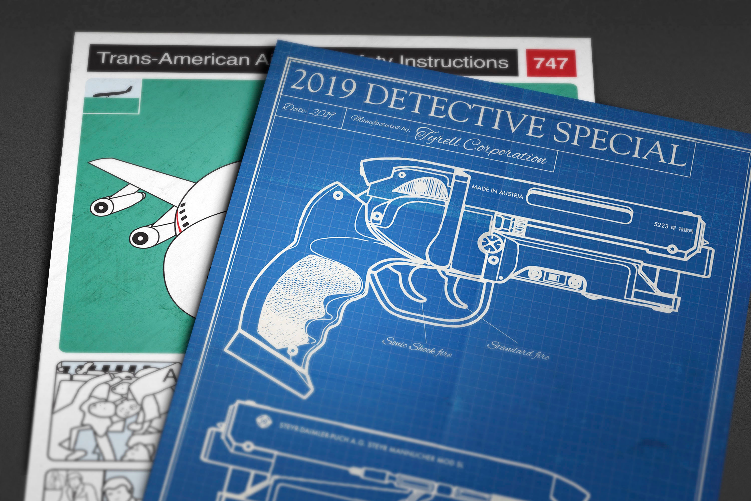 Blade Runner Inspired 2019 Detective Special Blueprint A4 A3 A2 Art ...